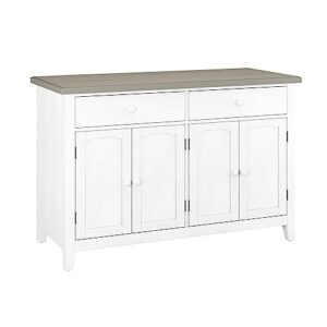 hillsdale furniture hillsdale clarion server distressed gray/sea white