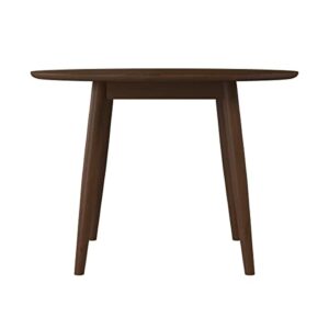 Amazon Brand – Rivet Mid-Century Round Wood Dining Table, 42"W, Chestnut