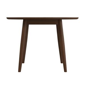 Amazon Brand – Rivet Mid-Century Round Wood Dining Table, 42"W, Chestnut