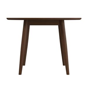 Amazon Brand – Rivet Mid-Century Round Wood Dining Table, 42"W, Chestnut