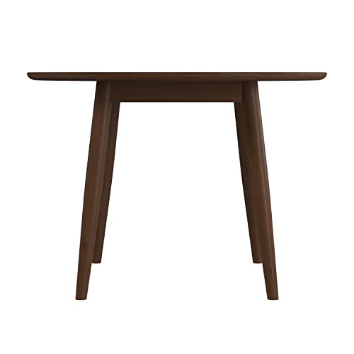 Amazon Brand – Rivet Mid-Century Round Wood Dining Table, 42"W, Chestnut