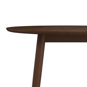 Amazon Brand – Rivet Mid-Century Round Wood Dining Table, 42"W, Chestnut