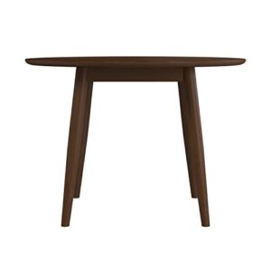 Amazon Brand – Rivet Mid-Century Round Wood Dining Table, 42"W, Chestnut