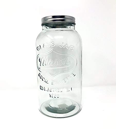 Grant Howard Embossed Mason Jumbo Round Jar, 140 oz.