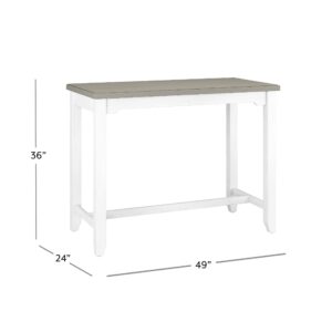 Hillsdale Furniture Hillsdale Clarion Side, Distressed Gray/Sea White Counter Height Table