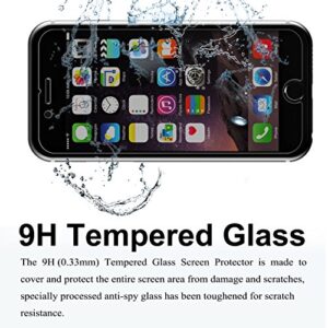 Ailun Privacy Screen Protector for iPhone SE 2020 2nd/2022 3rd Generation, iPhone 8 7 6 6s 3Pack Anti Spy Private Tempered Glass [Black]