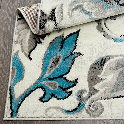 Home Dynamix Boho Odesa Runner Area Rug 1'6"x7'2", Ikat Ivory/Blue