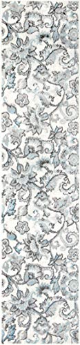 Home Dynamix Boho Odesa Runner Area Rug 1'6"x7'2", Ikat Ivory/Blue