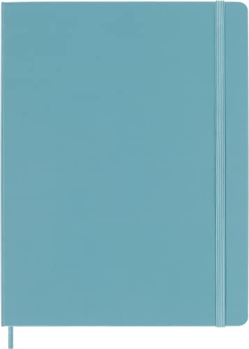 Moleskine Classic Notebook, Hard Cover, XL (7.5" x 9.5") Ruled/Lined, Reef Blue, 192 Pages