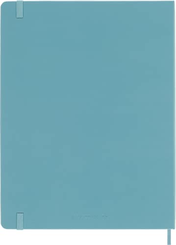 Moleskine Classic Notebook, Hard Cover, XL (7.5" x 9.5") Ruled/Lined, Reef Blue, 192 Pages