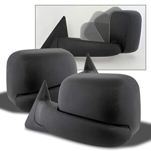 akkon - for 94-01 dodge ram pickup truck extendable towing manual mirrors left + right side pair replacement