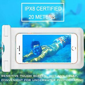 smartlle Waterproof Phone Pouch Holder, 2 Pack IPX8 Waterproof Phone Case Underwater Dry Bag for iPhone 13 12 11 Pro Max XR,XS,X,8,7,6 Plus, SE, Galaxy S22 21/Note, LG,7”, Beach Pool Water Activities