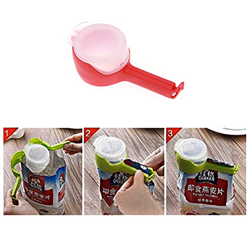 Food Bags Clips, Bag Sealing Clips with Discharge Nozzles Plastic Bag Moisture Sealing Clamp Food Saver Kitchen Snack Tool 3pcs