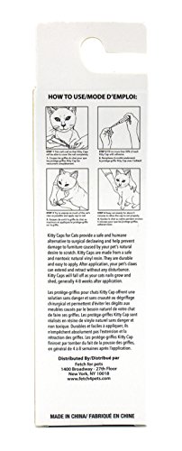 Kitty Caps Nail Caps for Cats | Safe, Stylish & Humane Alternative to Declawing | Covers Cat Claws, Stops Snags and Scratches, Small (6-8 lbs), Hot Purple & Hot Pink