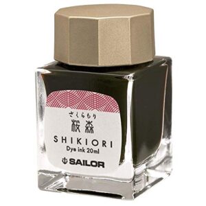 sailor 13-1008-212 fountain pen, bottle ink, four seasons weave, 16 night dream, sakuramori