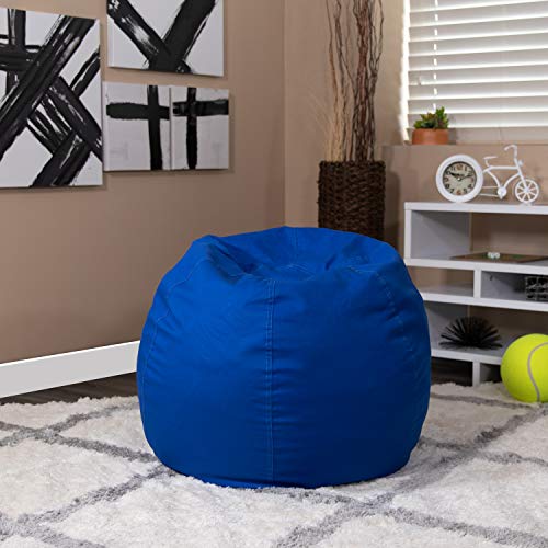 Flash Furniture Dillon Small Solid Royal Blue Bean Bag Chair for Kids and Teens