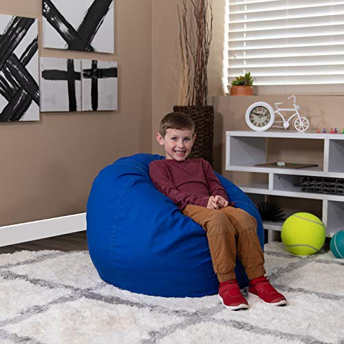 Flash Furniture Dillon Small Solid Royal Blue Bean Bag Chair for Kids and Teens