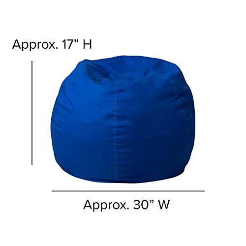 Flash Furniture Dillon Small Solid Royal Blue Bean Bag Chair for Kids and Teens