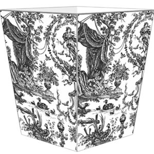 Marye-Kelley WB443-Black Toile Wastepaper Basket