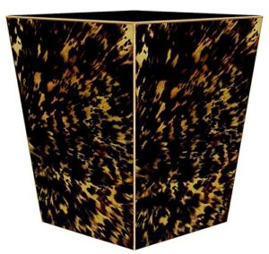 marye-kelley tortoise shell wastepaper basket with flat top