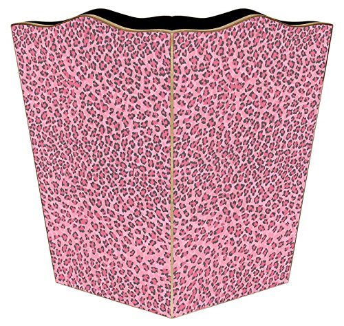 Marye-Kelley WB803 -Pink Leopard Wastepaper Basket