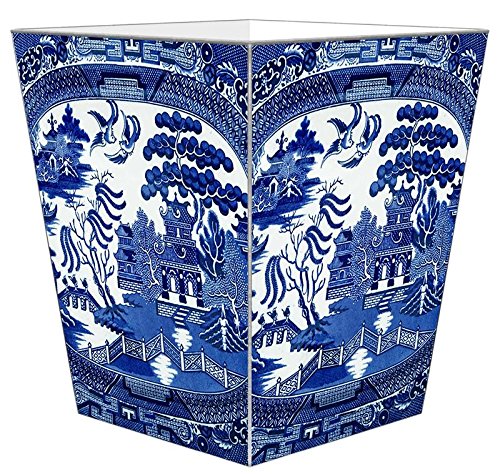 Marye-Kelley WB1386-Blue Willow Wastepaper Basket