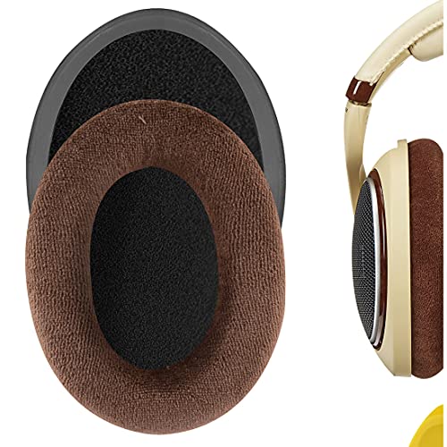 Geekria Comfort Velour Replacement Ear Pads for Sennheiser HD598, HD598SE, HD598CS, HD595, HD599, HD599 SE Headphones Ear Cushions, Headset Earpads, Ear Cups Repair Parts (Brown)