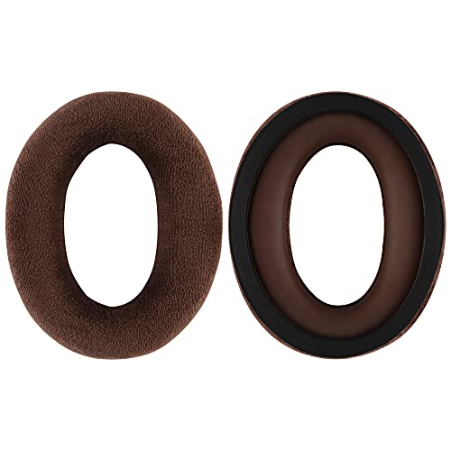 Geekria Comfort Velour Replacement Ear Pads for Sennheiser HD598, HD598SE, HD598CS, HD595, HD599, HD599 SE Headphones Ear Cushions, Headset Earpads, Ear Cups Repair Parts (Brown)