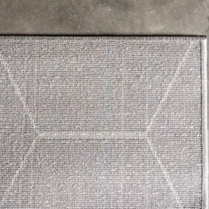 Unique Loom Trellis Frieze Collection Area Rug - Geometric (5' 1" x 8', Light Gray/ Ivory)