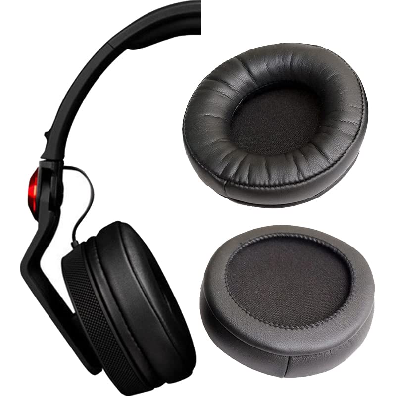 Replacement Earpads Compatible with Pioneer Pro DJ HDJ-700-K HDJ700 Headphone,Earmuffs Repair Parts (Black 1 Pair)