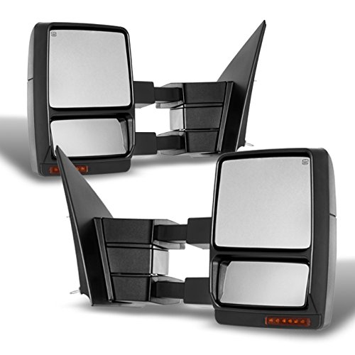 AKKON - For 2004-2014 Ford F150 Power + Heated + LED Signal + Puddle Tow Side V2 Style Left + Right Side Mirror