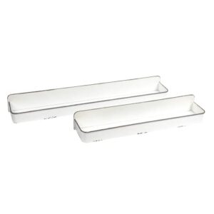 creative co-op da8541 white wall shelves, 2 count