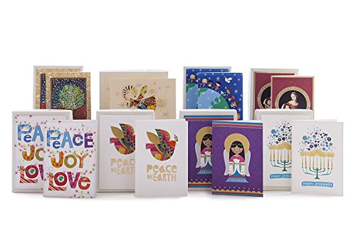 Hallmark UNICEF Boxed Christmas Cards, Peaceful Holly Tree (20 Cards and 21 Envelopes) (1XPX2032)