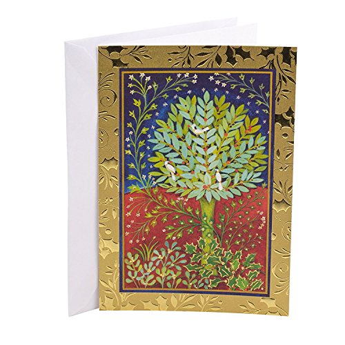 Hallmark UNICEF Boxed Christmas Cards, Peaceful Holly Tree (20 Cards and 21 Envelopes) (1XPX2032)