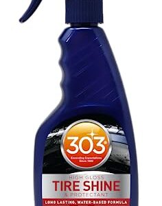 303 High Gloss Tire Shine & Protectant - Long-Lasting, Water-Based Formula - Superior UV Protection - No Harmful Silicones - Prevents Cracking - 16 fl. oz. (30395CSR) Packaging May Vary