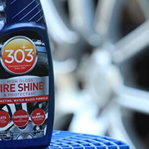 303 High Gloss Tire Shine & Protectant - Long-Lasting, Water-Based Formula - Superior UV Protection - No Harmful Silicones - Prevents Cracking - 16 fl. oz. (30395CSR) Packaging May Vary