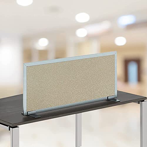 Obex Acoustical Free Standing Screen, Cubicle Accessories Privacy Panel, Desk Office Furniture Partitions Portable Sound Proof Dividers, 24" x 24", Natural