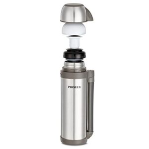 Pioneer Flasks Large Vacuum Flask, 1.8L, Gebürsteter Stahl