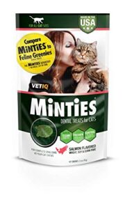 vetiq minties dental cat treats salmon flavor 2.5