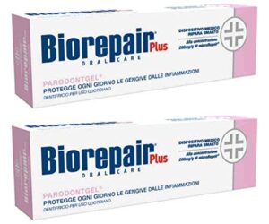 biorepair parodontgel® daily toothpaste - 2.54 fluid ounces (75ml) tubes (pack of 2) [ italian import ]