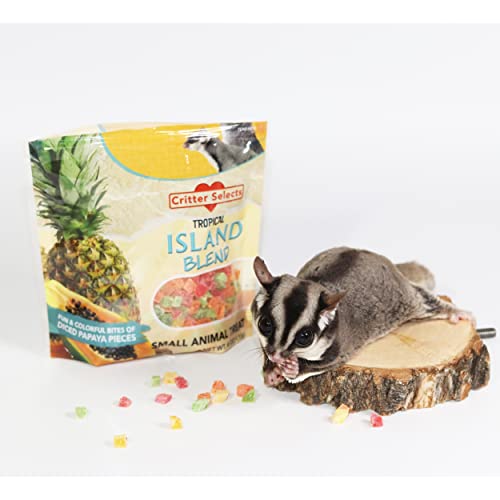 Island Blend Treat (3 lb.) - Healthy Natural Dried Diced Fruit Treat - Pineapple & Papaya - Sugar Gliders, Rats, Chinchillas, Ferrets, Parrots, Hamsters, Squirrels, Hedgehogs, Guinea Pigs & Small Pets