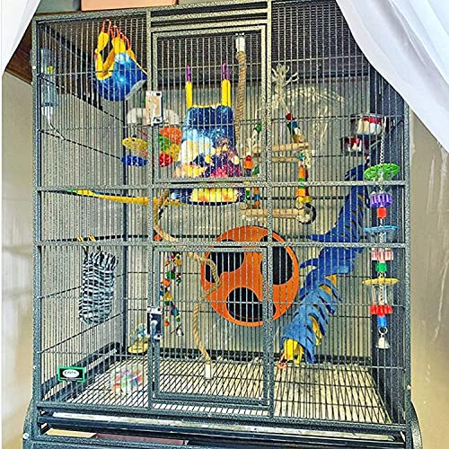 Brisbane Cage (Black) - Large Spacious Durable Metal Cage - for Sugar Gliders, Chinchillas, Squirrels, Ferrets & Other Small Pets