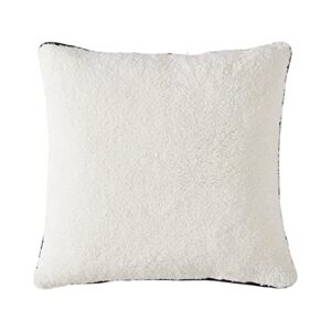 Eddie Bauer Home Throw Pillow with Zipper Closure, Perfect Home Decor for Bed or Sofa, 20" x 20", Polar Bear Grey/White