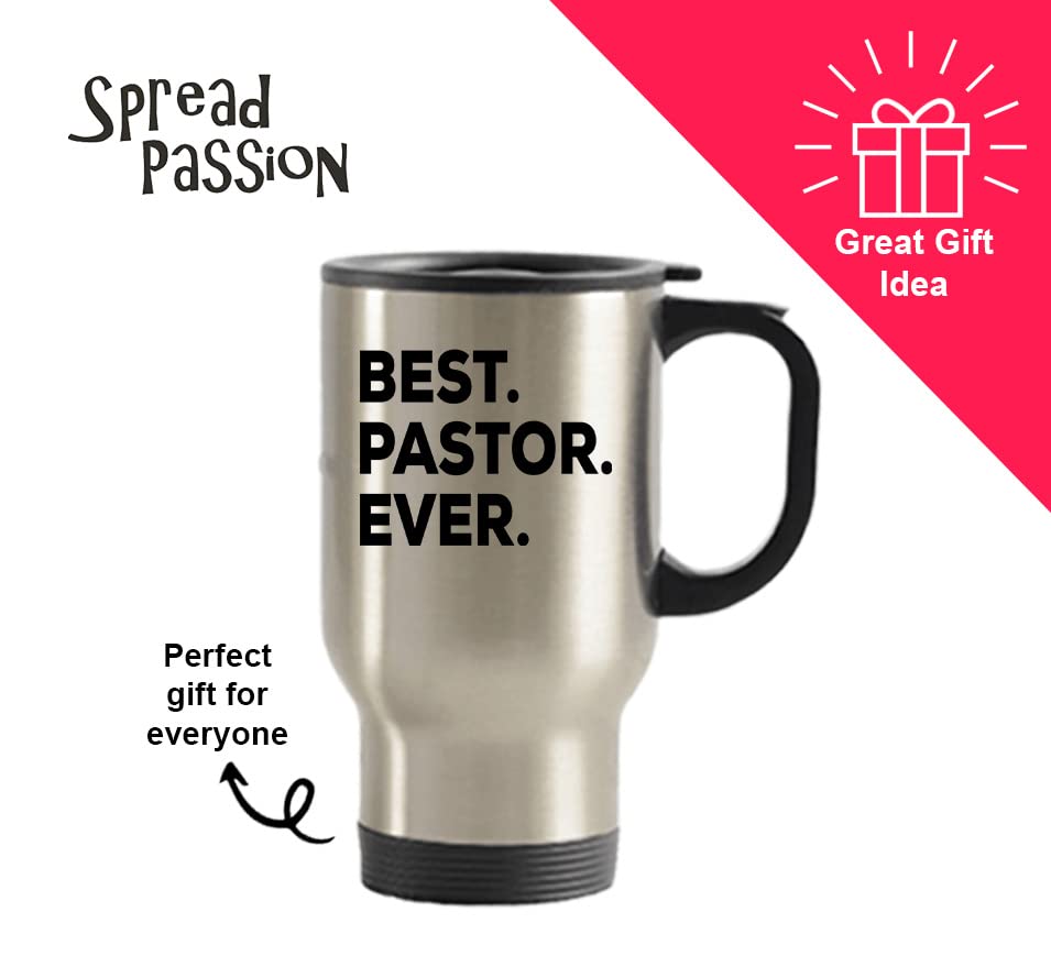 SpreadPassion Pastor Travel Mug, Pastor Tumblers, Pastor Gifts, Pastor Coffee Travel Mug, Gifts for pastor Men, Pastor Thank You Gift, Pastor Appreciation Gift