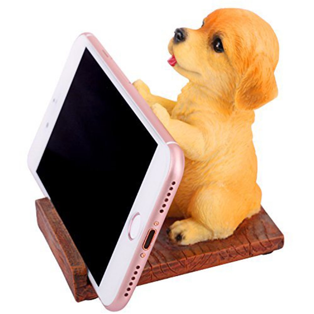 Puppy Dog Cell Phone Stands Pet Smartphone Holder for Desk Golden Retriever