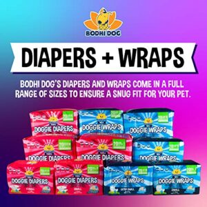 Disposable Dog Diapers Male | 20 Premium Quality Adjustable Doggie Wraps with Moisture Control and Wetness Indicator | 20 Count Small Size