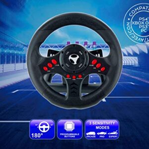 SUBSONIC SA5426 Racing Wheel Universal with Pedals for Playstation 4, PS4 Slim, PS4 Pro, Xbox One, Xbox One S, PS3