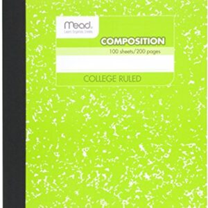 Mead Composition Book, 6 Pack of Cute Notebooks, College Ruled paper, Hard Cover 100 sheets (200 Pages) , Pastel Color Notebook,