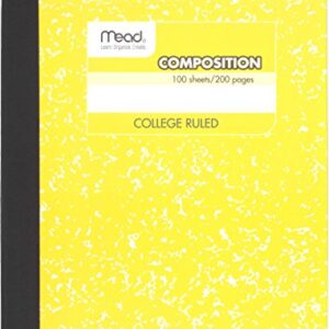 Mead Composition Book, 6 Pack of Cute Notebooks, College Ruled paper, Hard Cover 100 sheets (200 Pages) , Pastel Color Notebook,