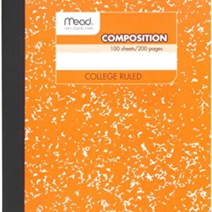 Mead Composition Book, 6 Pack of Cute Notebooks, College Ruled paper, Hard Cover 100 sheets (200 Pages) , Pastel Color Notebook,